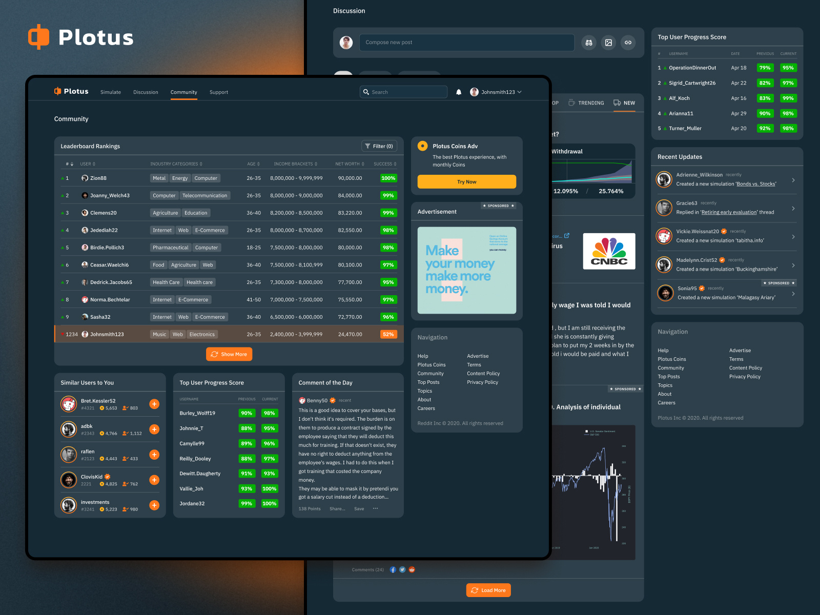 Plotus - social personal finance platform by COAX Digital on Dribbble