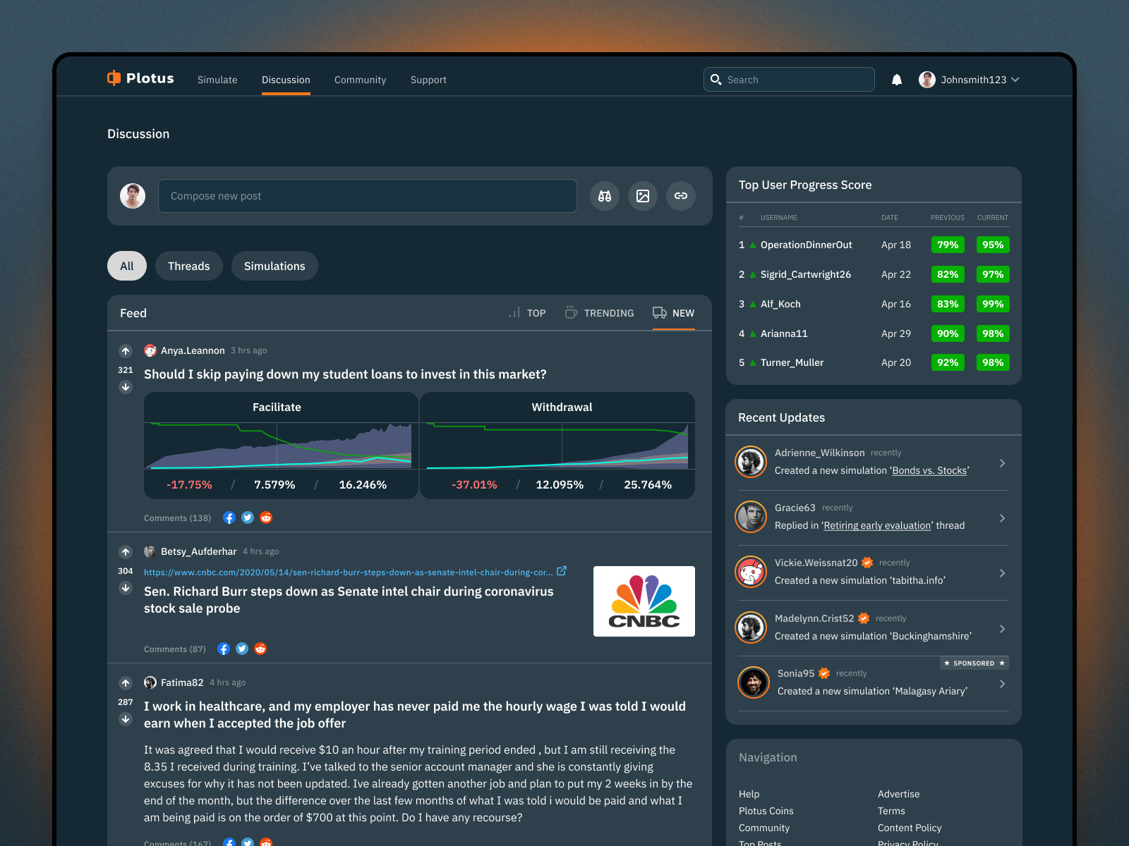 Plotus - social personal finance platform by COAX Digital on Dribbble