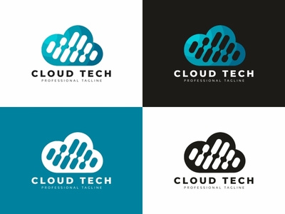 Cloud Tech Logo by iRussu on Dribbble