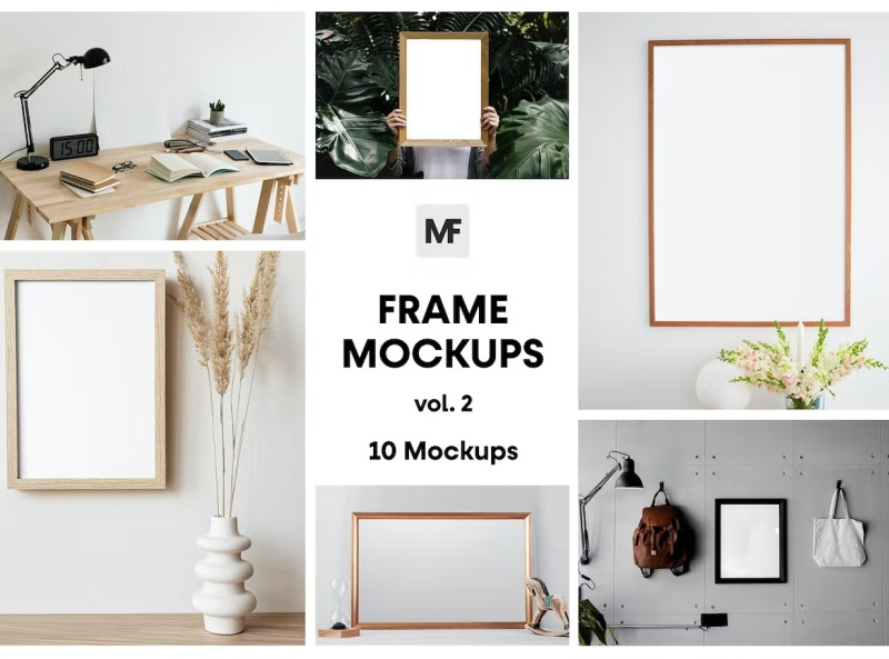 Picture Frame Mockups vol.2 by MockupForest on Dribbble