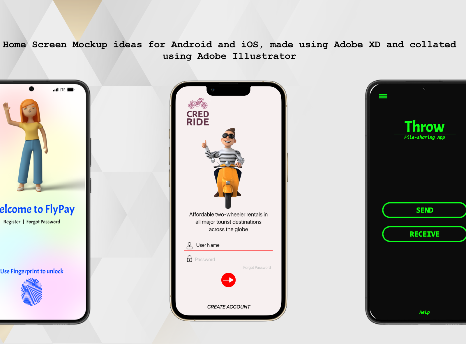 Home Screen Mockups iOS and Android #DailyUI1 by George Anthraper on ...