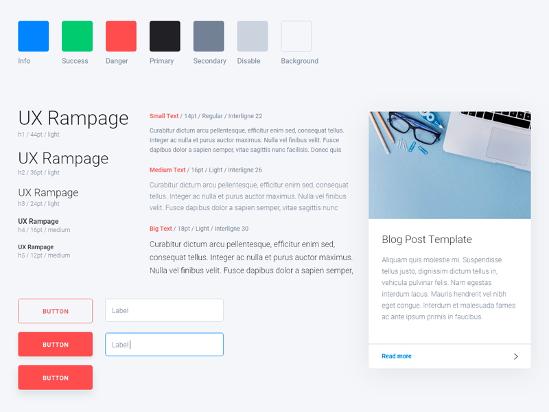 Simple UI-kit for Web by Sergei Tarasenko on Dribbble