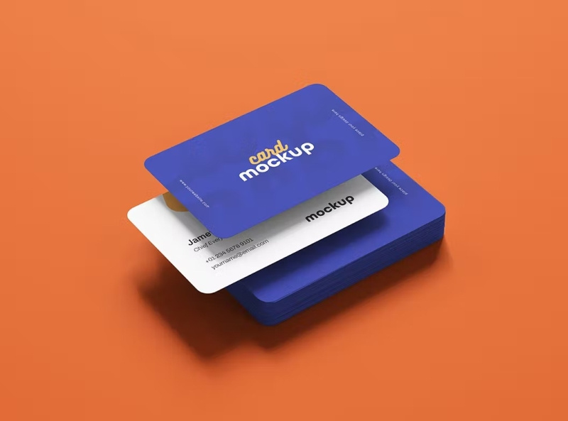 Rounded Business Card Mockup by Aksapix_Studio on Dribbble