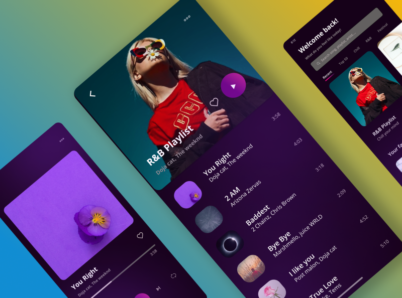 Music App UI Design by Sayali Mahajan on Dribbble