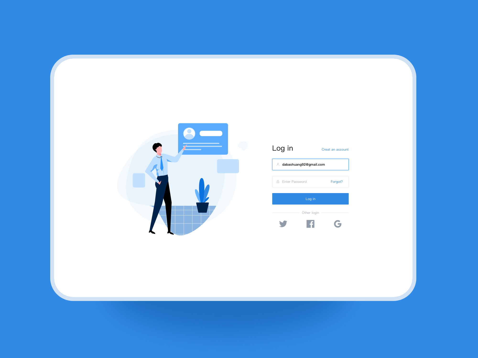 Login by Dabao VAE on Dribbble