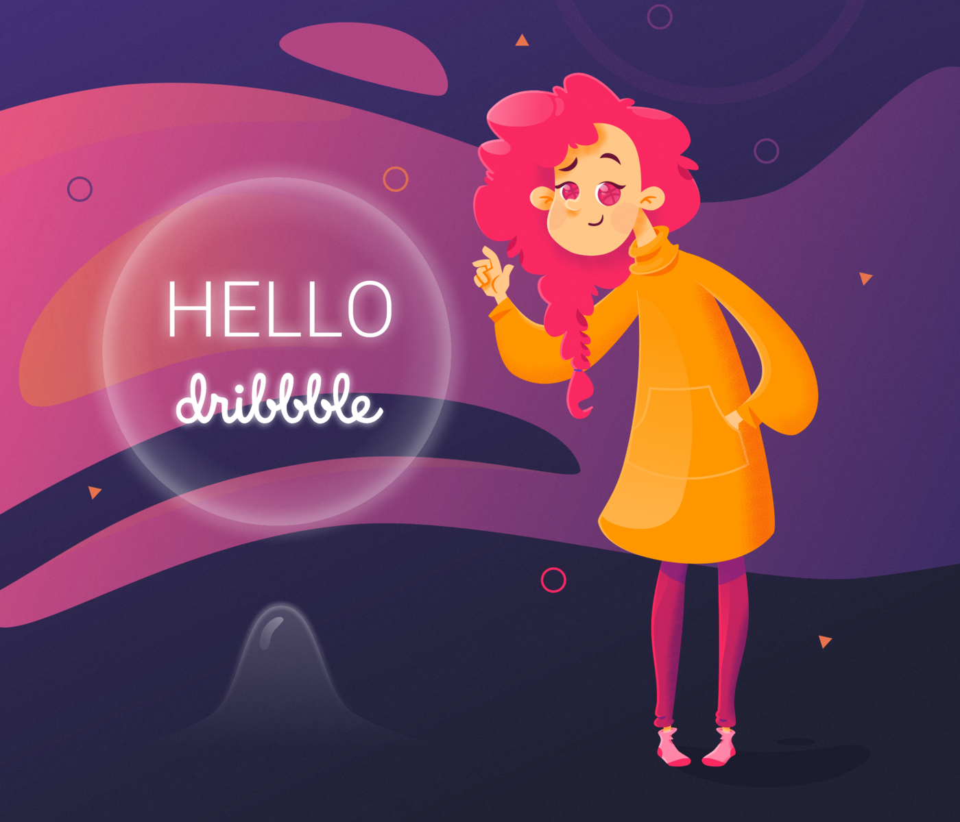 Hello dribbble by Kristina Podhorska on Dribbble