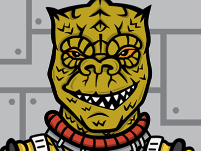 Bossk portrait by Ryan Davis on Dribbble