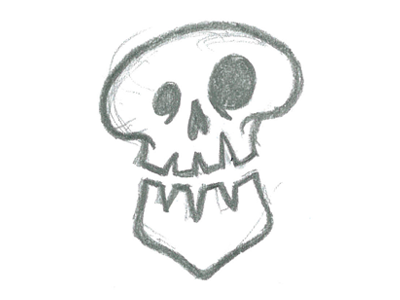 Skull Doodle by Ryan Davis on Dribbble