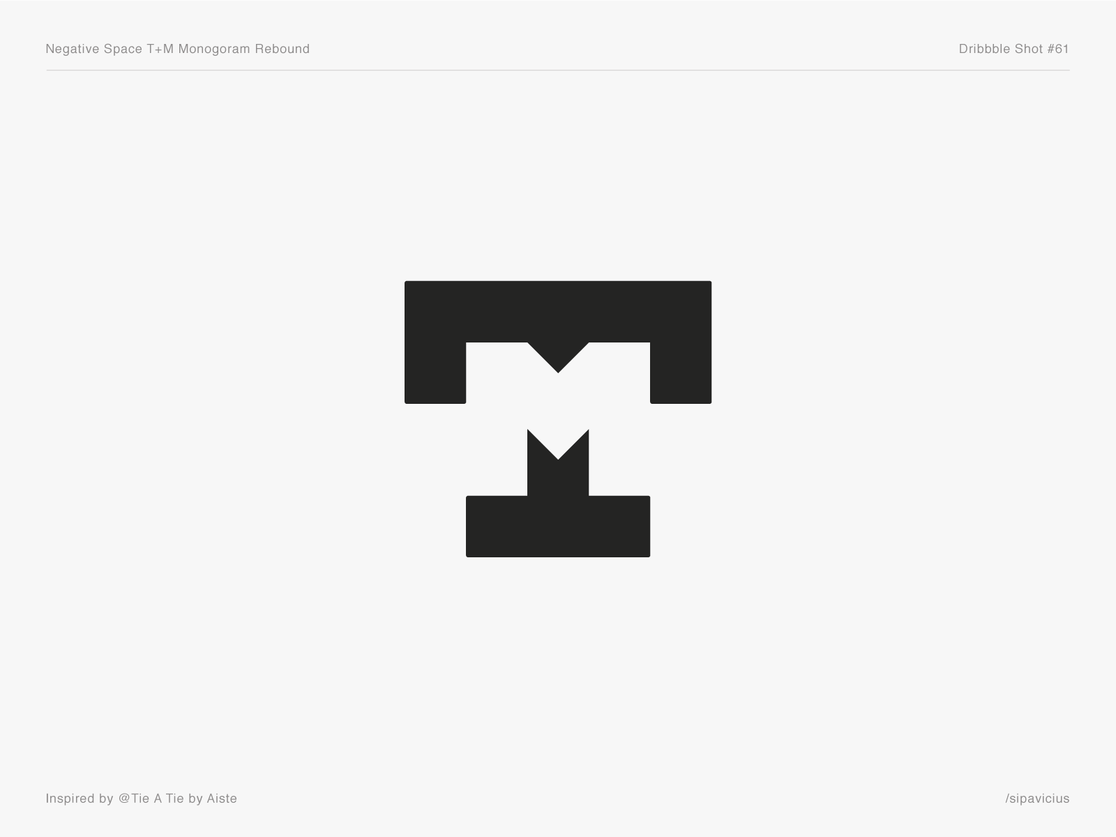 Negative Space T+M Monogram Rebound by Kasparas Sipavičius on Dribbble