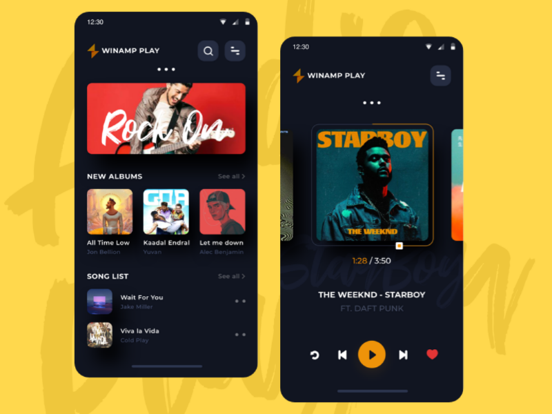 Winamp Player Concept UI by prashanthraghu on Dribbble