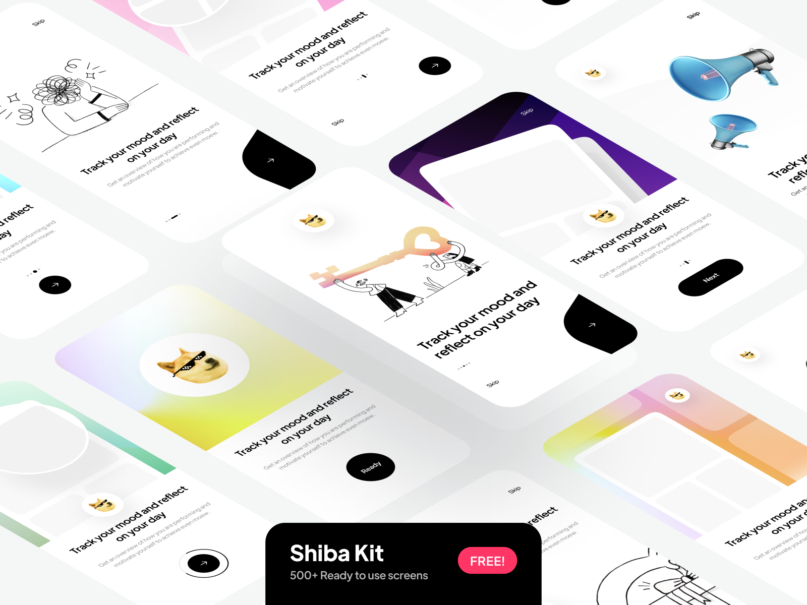 🐶 Shiba UI Kit | 500+ Free Onboarding screens by ARI for Piqo Studio on ...