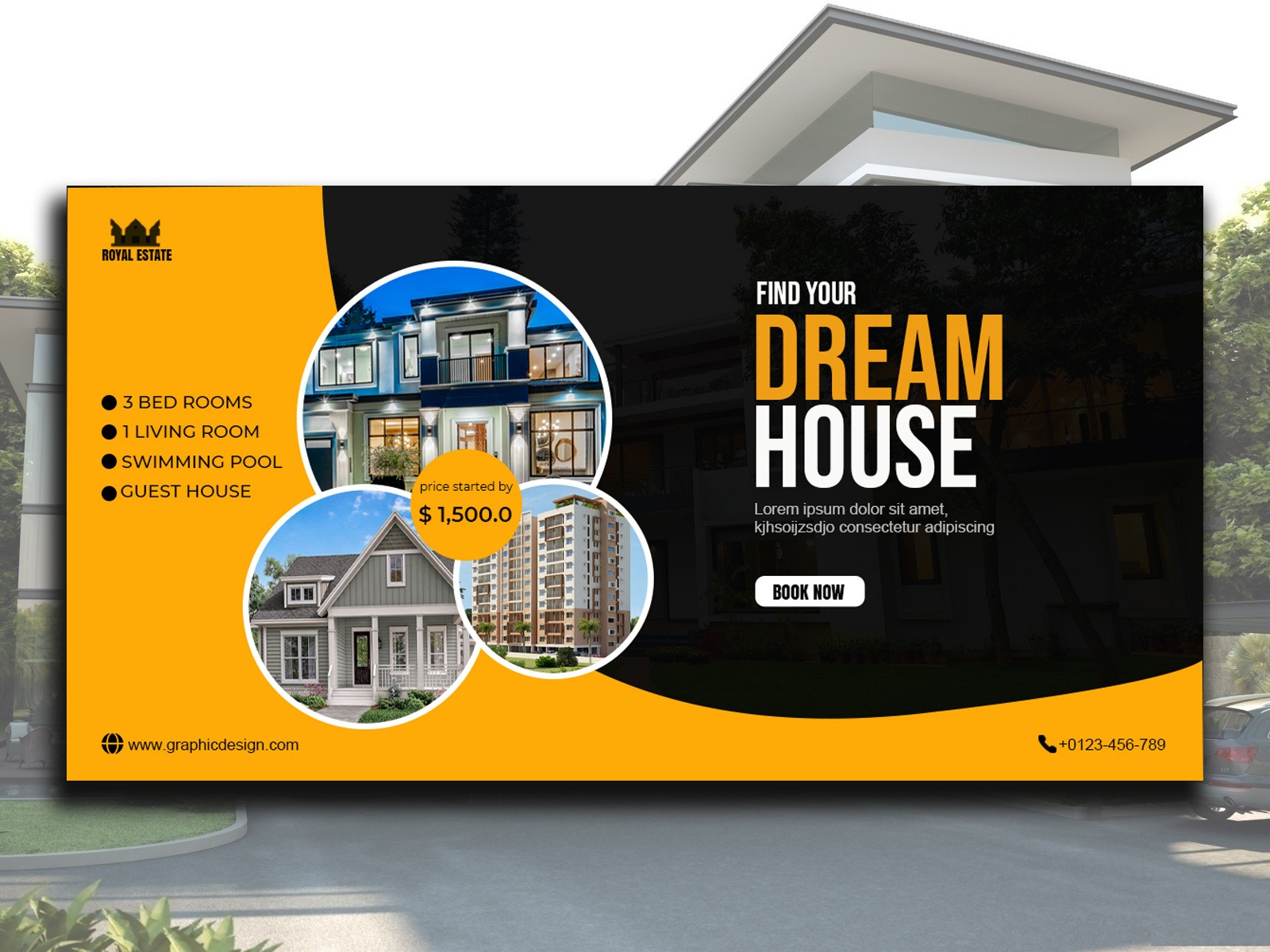 REAL ESTATE BANNER DESIGN by Rakshita Garg on Dribbble