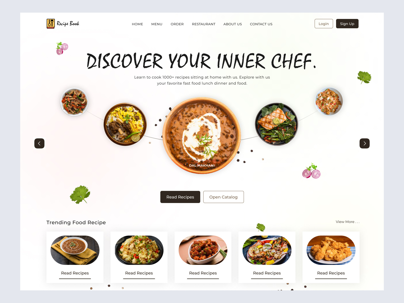 Food Recipes Website by Rishabh Singh on Dribbble