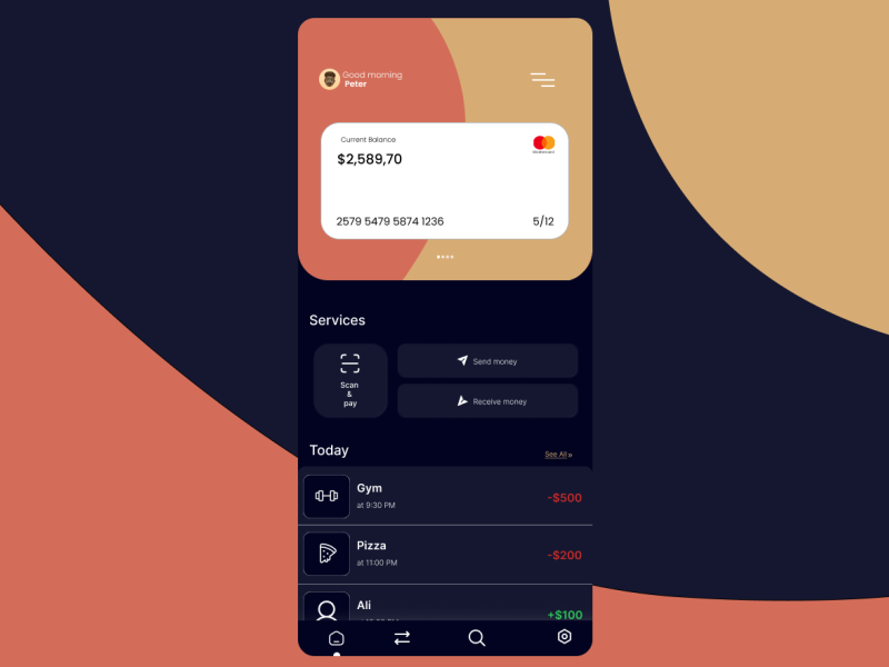 Payment app designe by VanixWeb on Dribbble