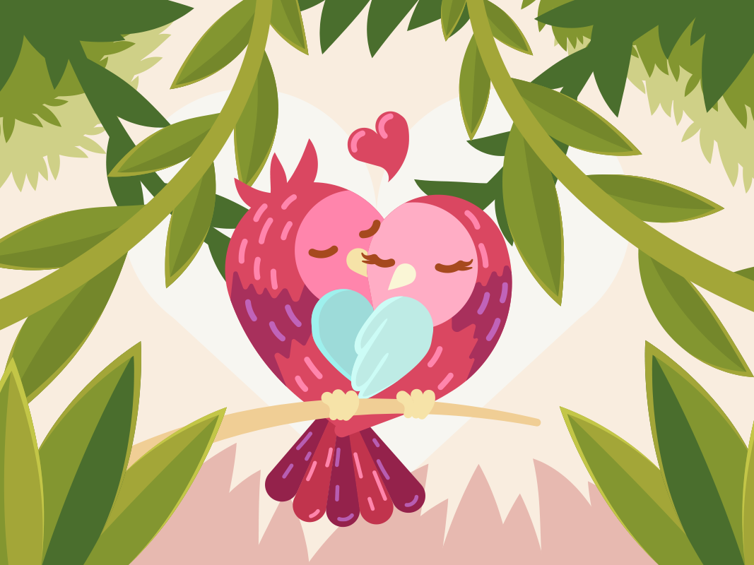 Romantic Bird date by Tasya Davydova on Dribbble