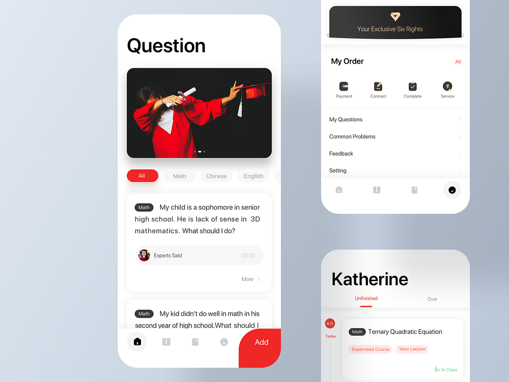 UI Design For Education APP by 1-1 team on Dribbble