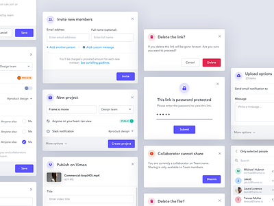 Modal windows by Jakub Antalik for Frame.io on Dribbble