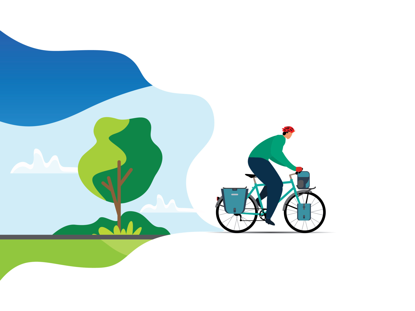 bike touring by Wahyu Aji Prasetyo on Dribbble