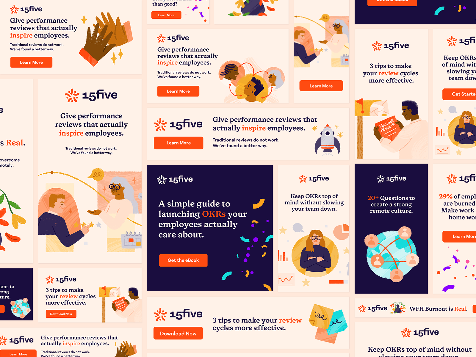 Dazzling Digital Ads for 15Five by Alex Raykowitz for Focus Lab + Odi ...
