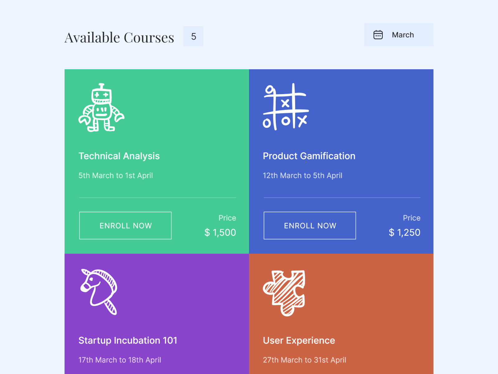 Course Cards UI Design By Irfan On Dribbble