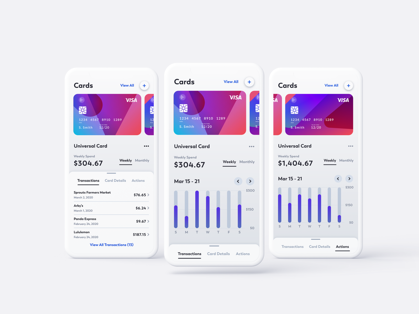 Universal Credit Card App by Danny Sapio on Dribbble