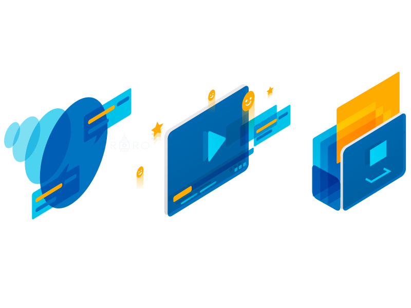 Overlay isometric Icons by Artem Nazarov on Dribbble