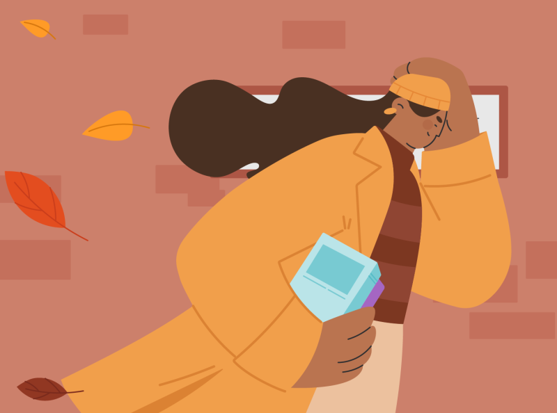 AMBS Girl & Leaves by Maria Samaniego on Dribbble