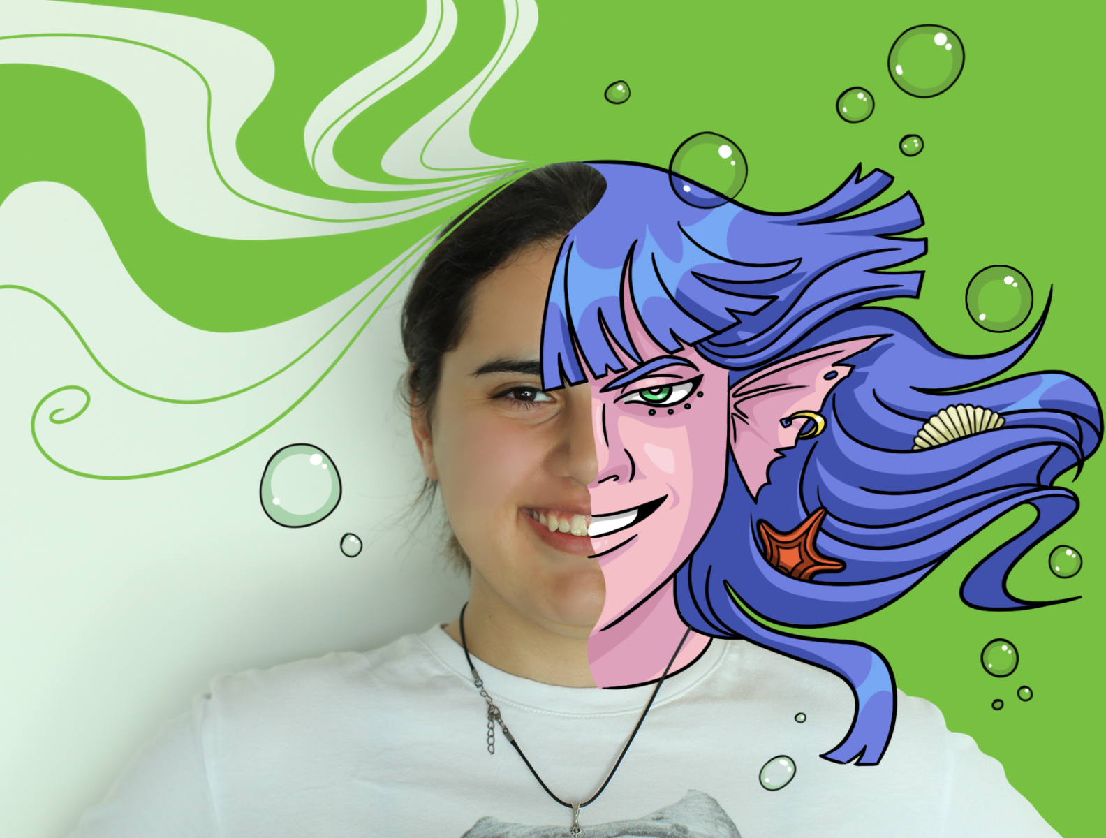 Half-cartoon portrait by Emily on Dribbble