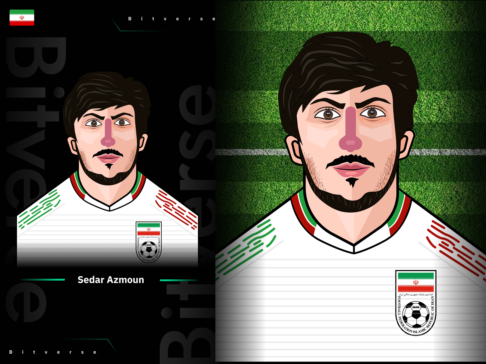 World Cup Series - Karim Sedar Azmoun by wudibaobao on Dribbble