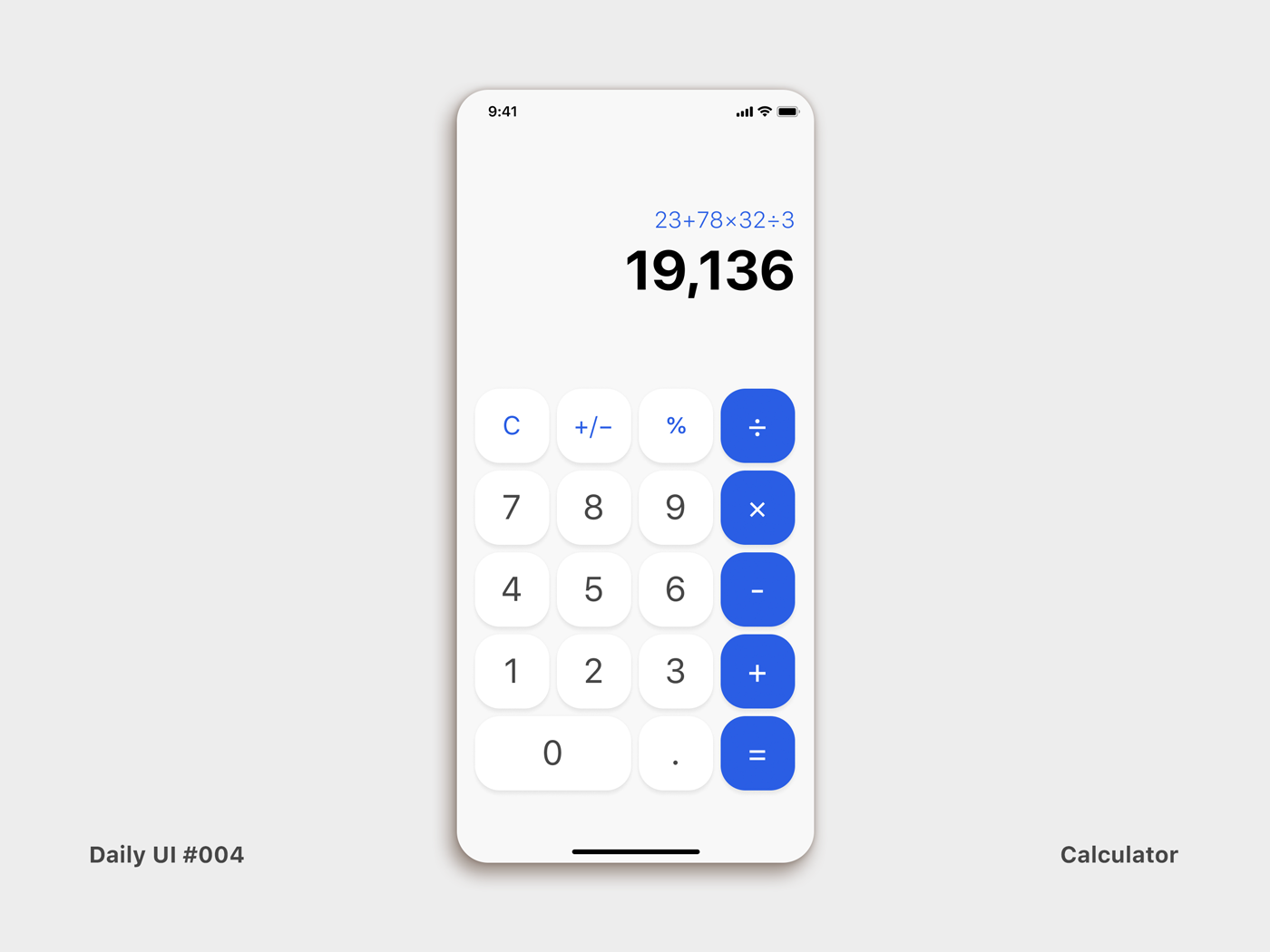 Daily UI #004 Calculator by Mika Itakura on Dribbble