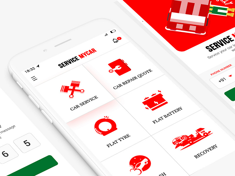 Car Service App UI by Dev Design on Dribbble