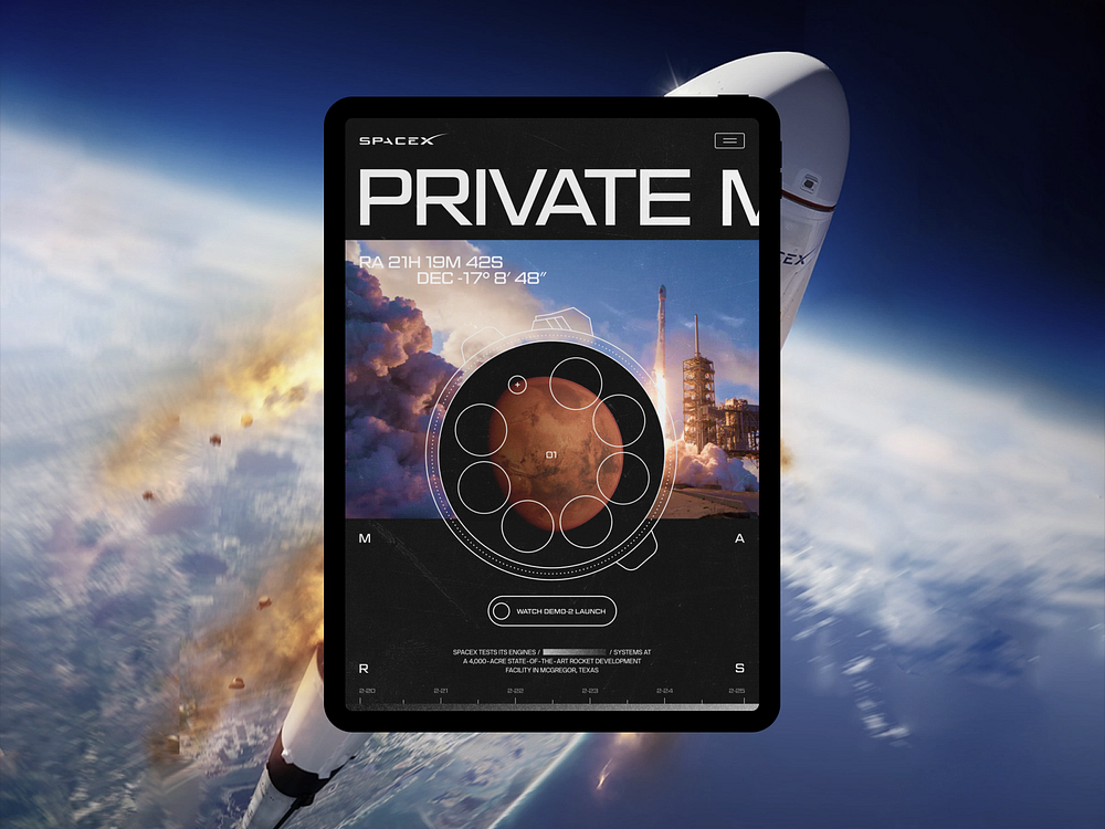 SpaceX by Roman Salo for obys on Dribbble