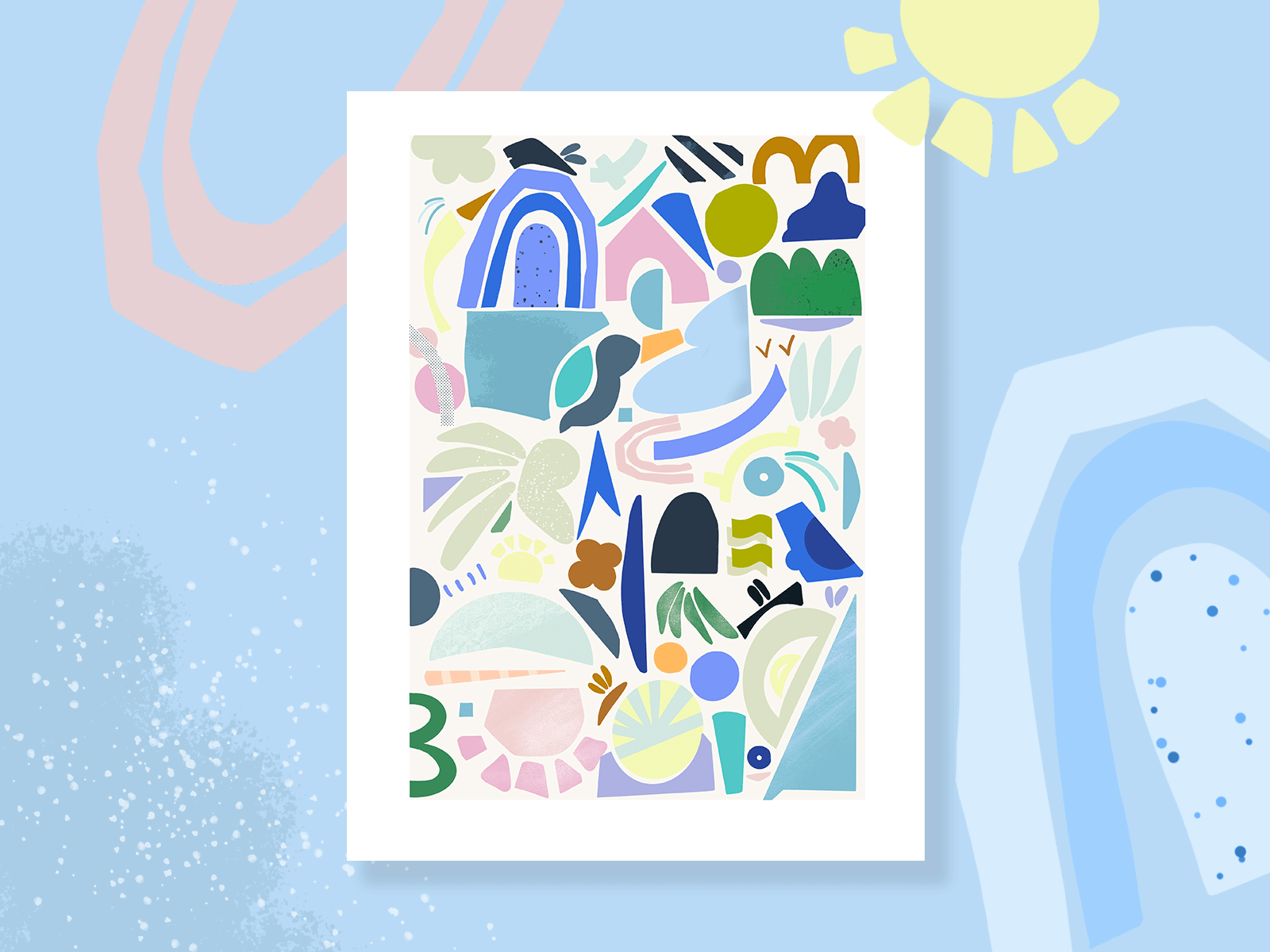 Abstract Shapes Pattern By Nadia Azariyeva On Dribbble