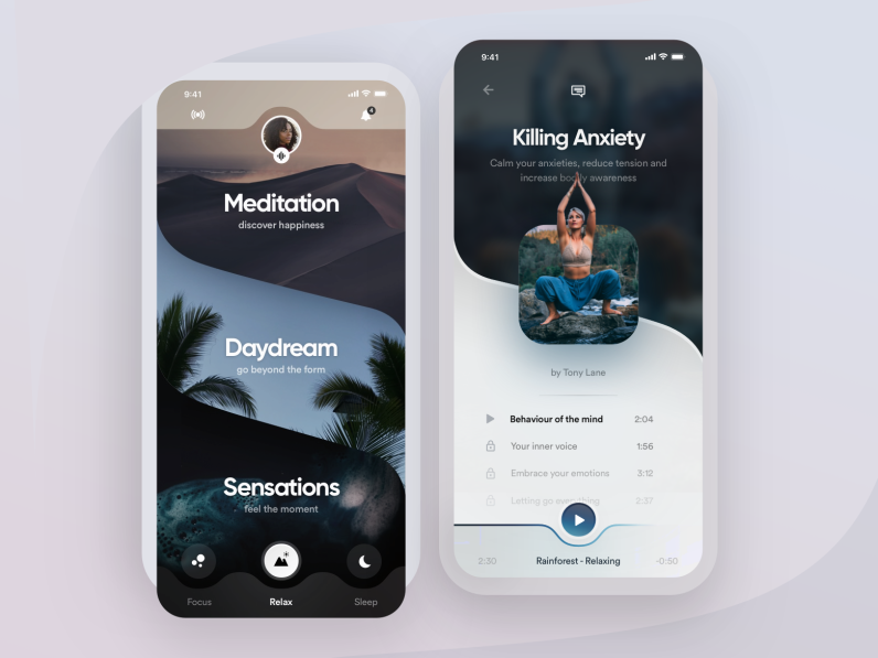 Meditation App by Andrei Simion on Dribbble
