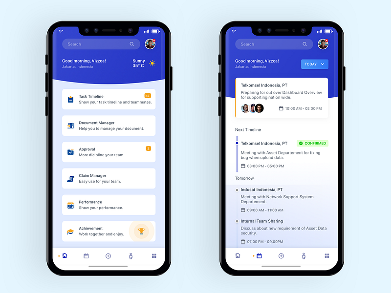 Company App - Mobile UI by Vizzca Indra P on Dribbble