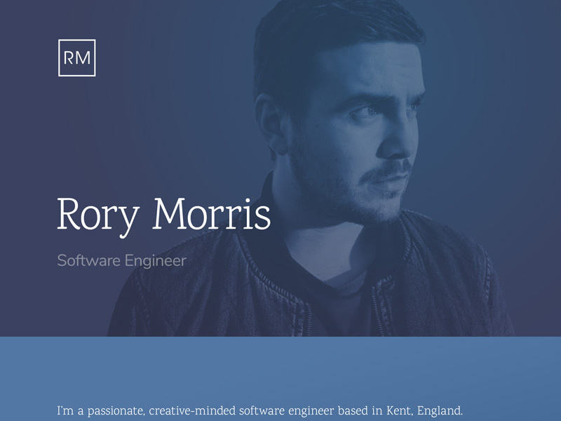 Personal Portfolio by Rory Morris on Dribbble