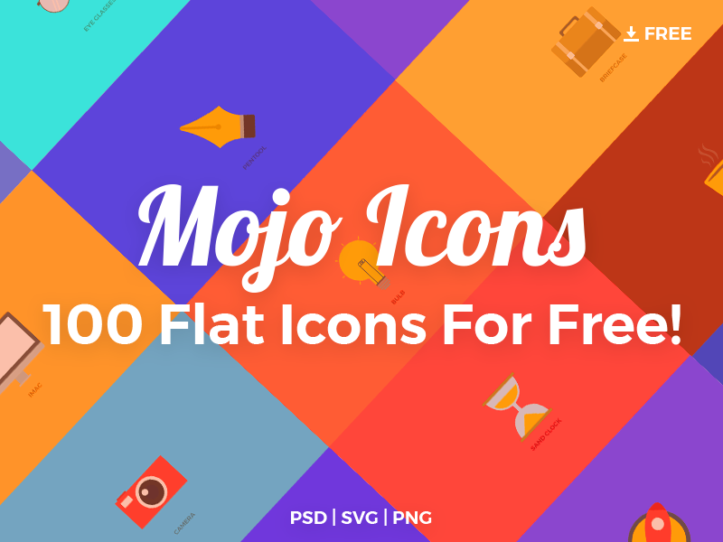 Mojo Icons - Free 100 Flat Icons by Varun Soni on Dribbble