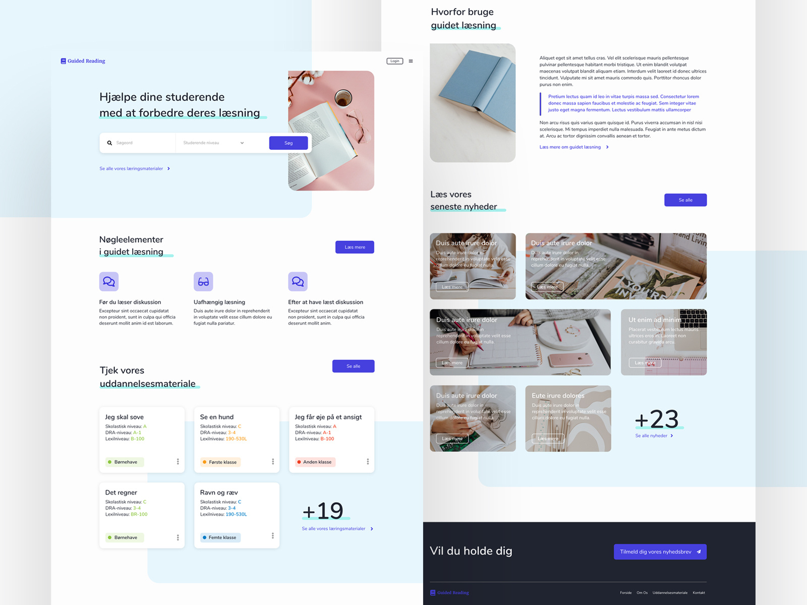 Guided Reading | Web Design Concept by Marta Wysocka on Dribbble