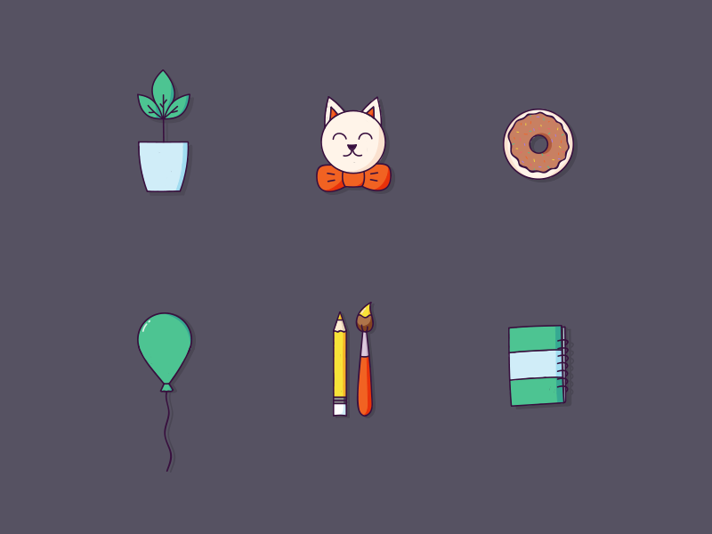 Icon set by Anastasiia Ruban on Dribbble