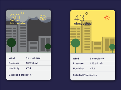 Weathercards 02 by Levana on Dribbble