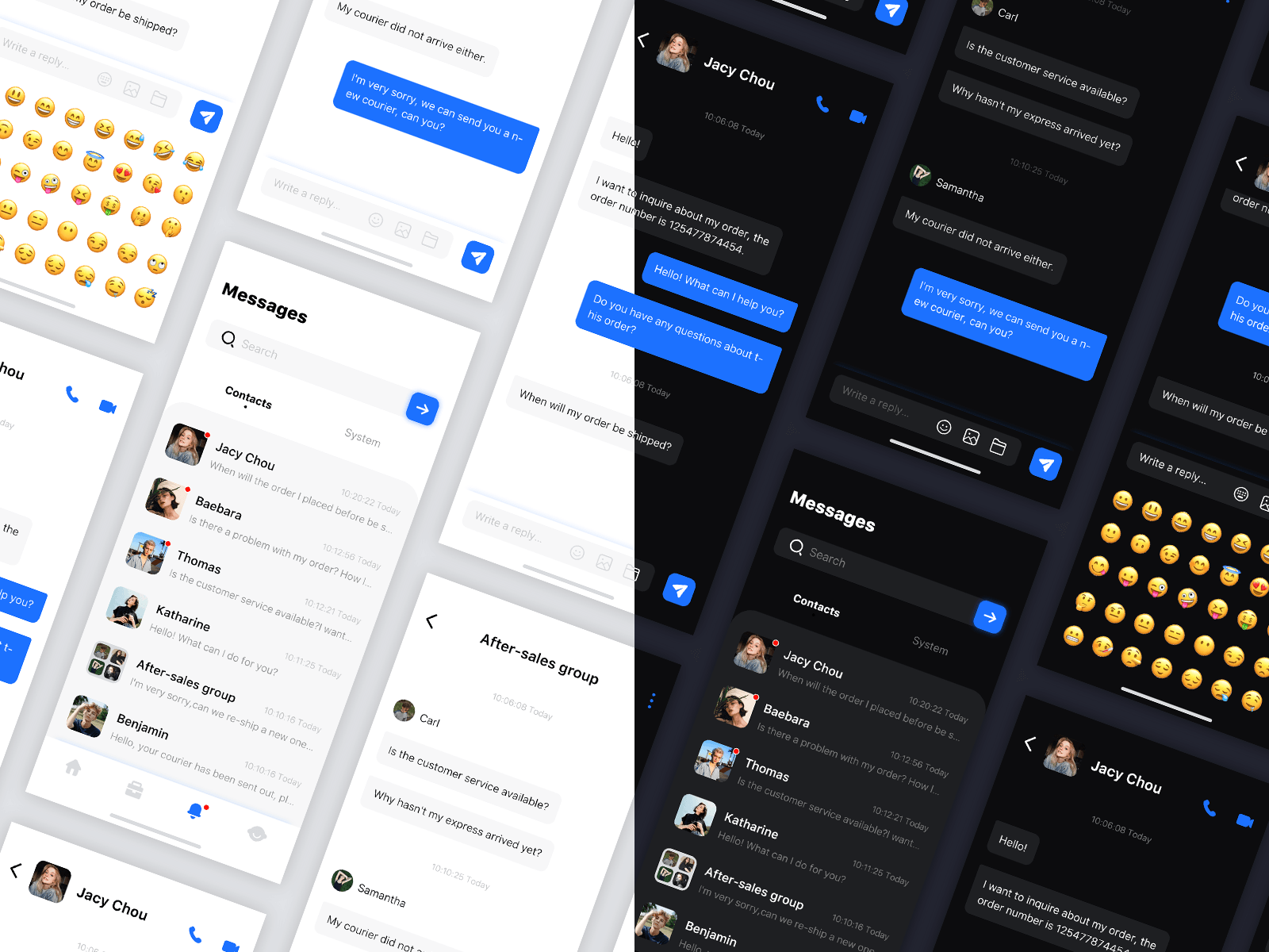 Customer service mobile app by Xiangjun Wang on Dribbble