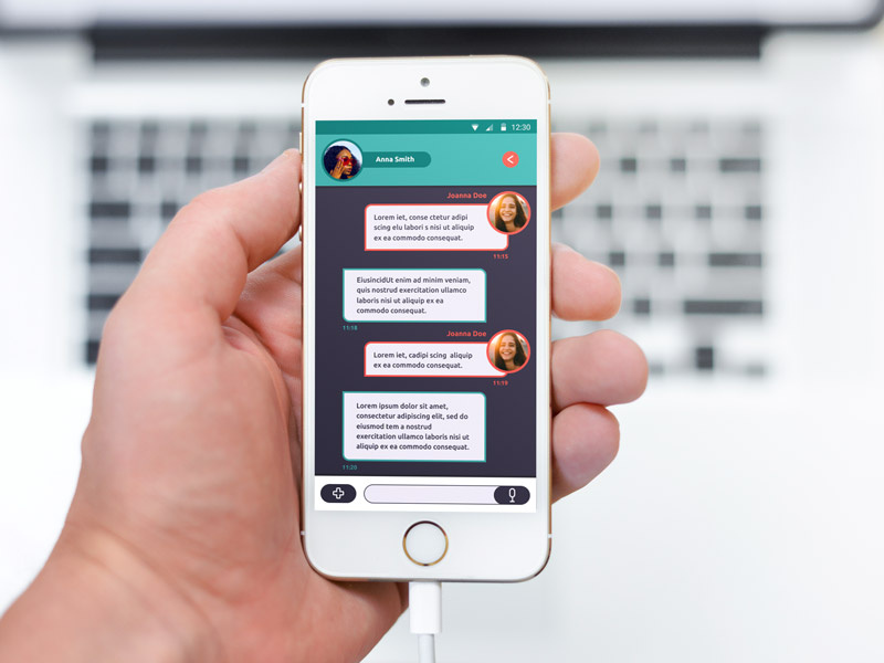 Chat app screen by Mark Krukowski on Dribbble