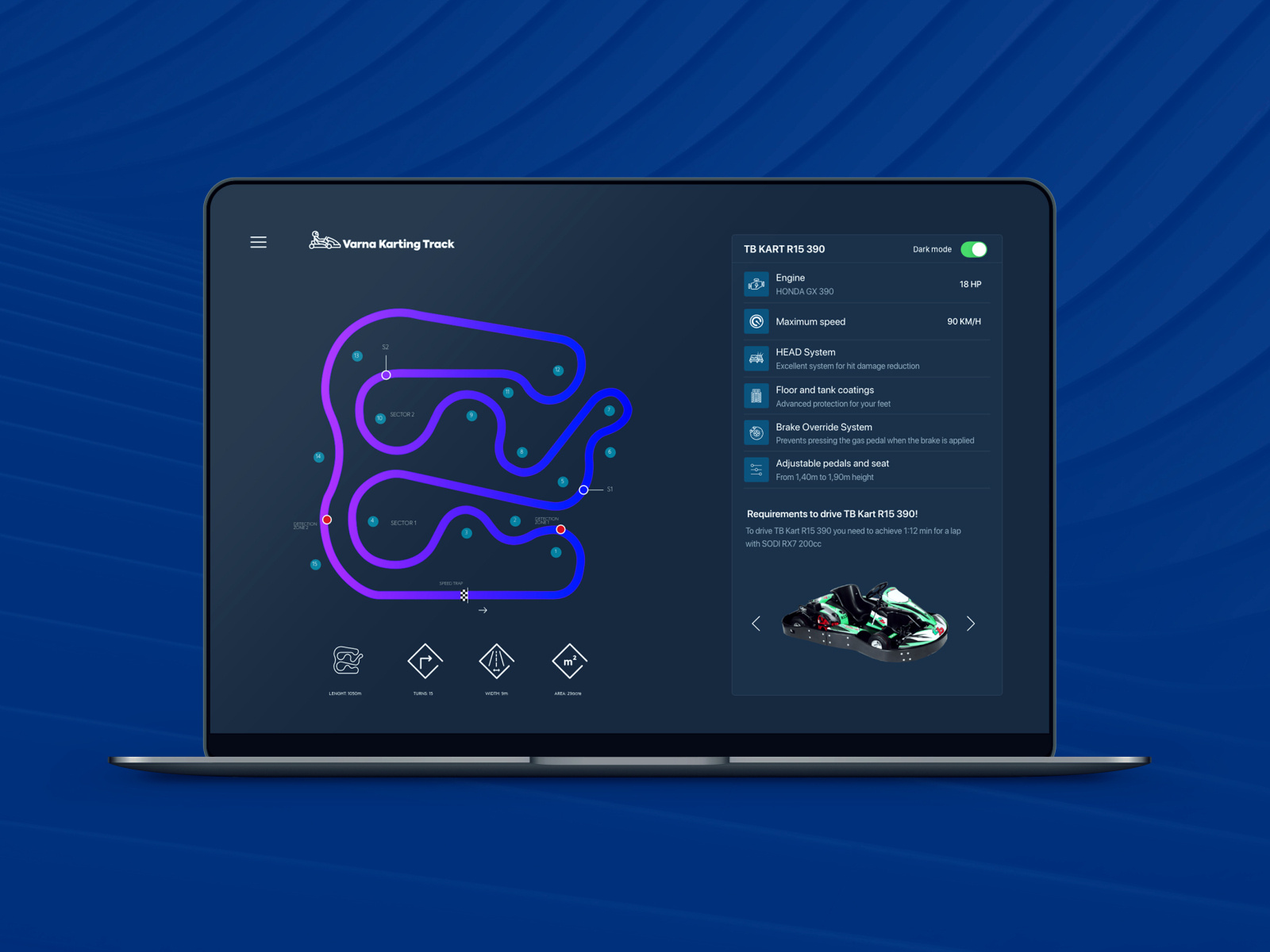Karting Track UI by Dilyan Dobrev on Dribbble