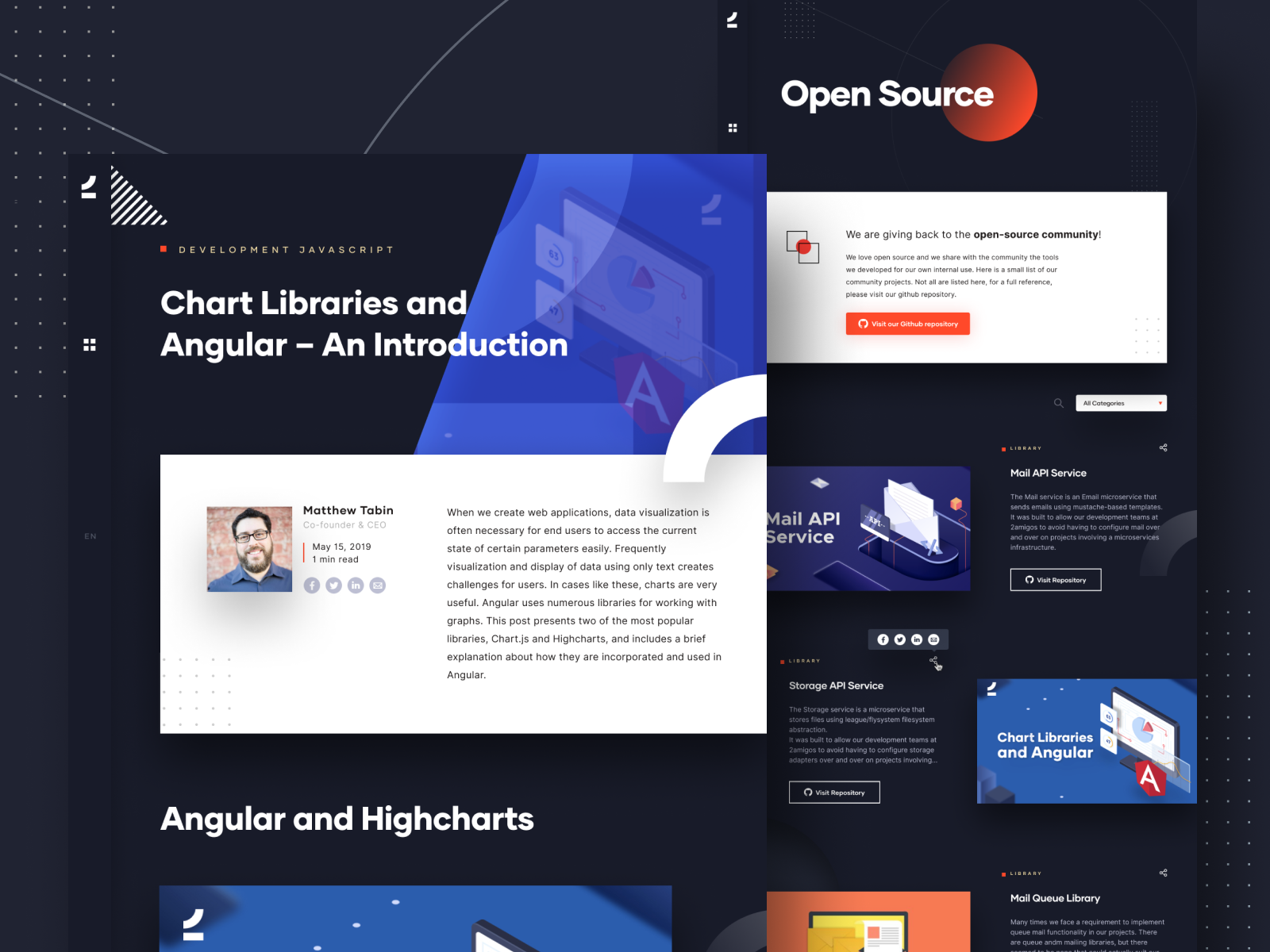 blog single page, open source page by YuRi Na for 2am on Dribbble