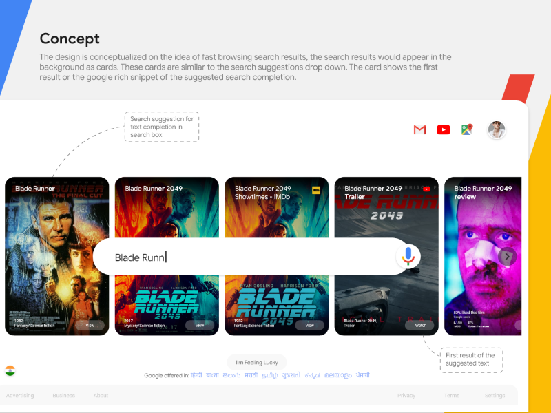 Google search redesign concept by Krunal Ghorpade on Dribbble