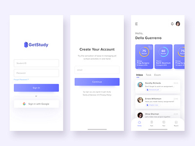 Get Study Mobile App by grahacaesara ☘️ for Pixelz Studio on Dribbble