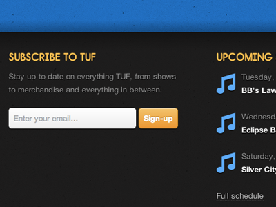 Band Footer by Matt Carter on Dribbble