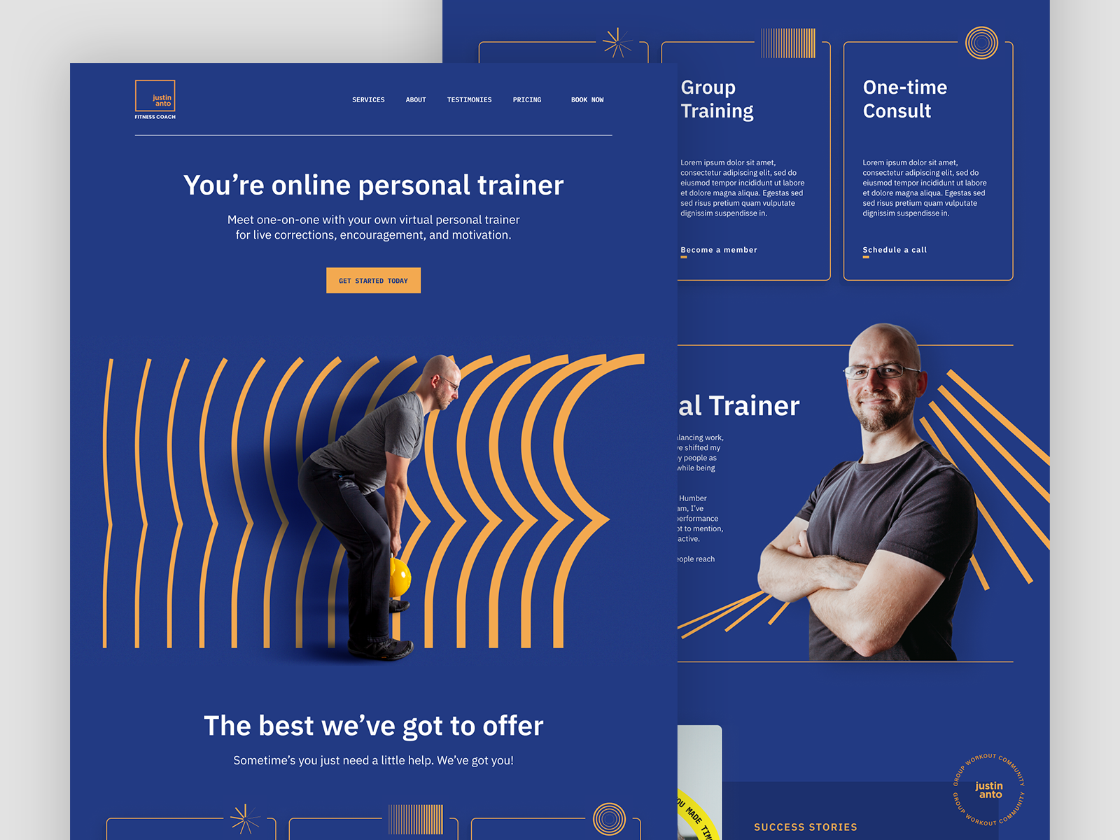 JAStrength - Website Redesign - Landing Page by Hanna Tapang on Dribbble