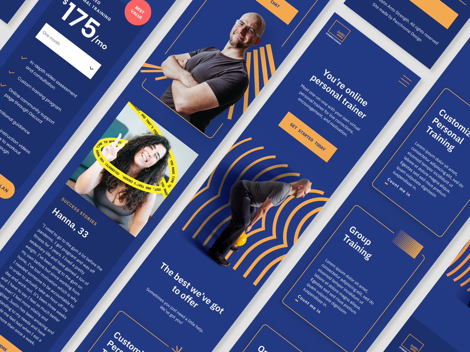 JA Strength - Website Redesign Mobile by Hanna Tapang on Dribbble