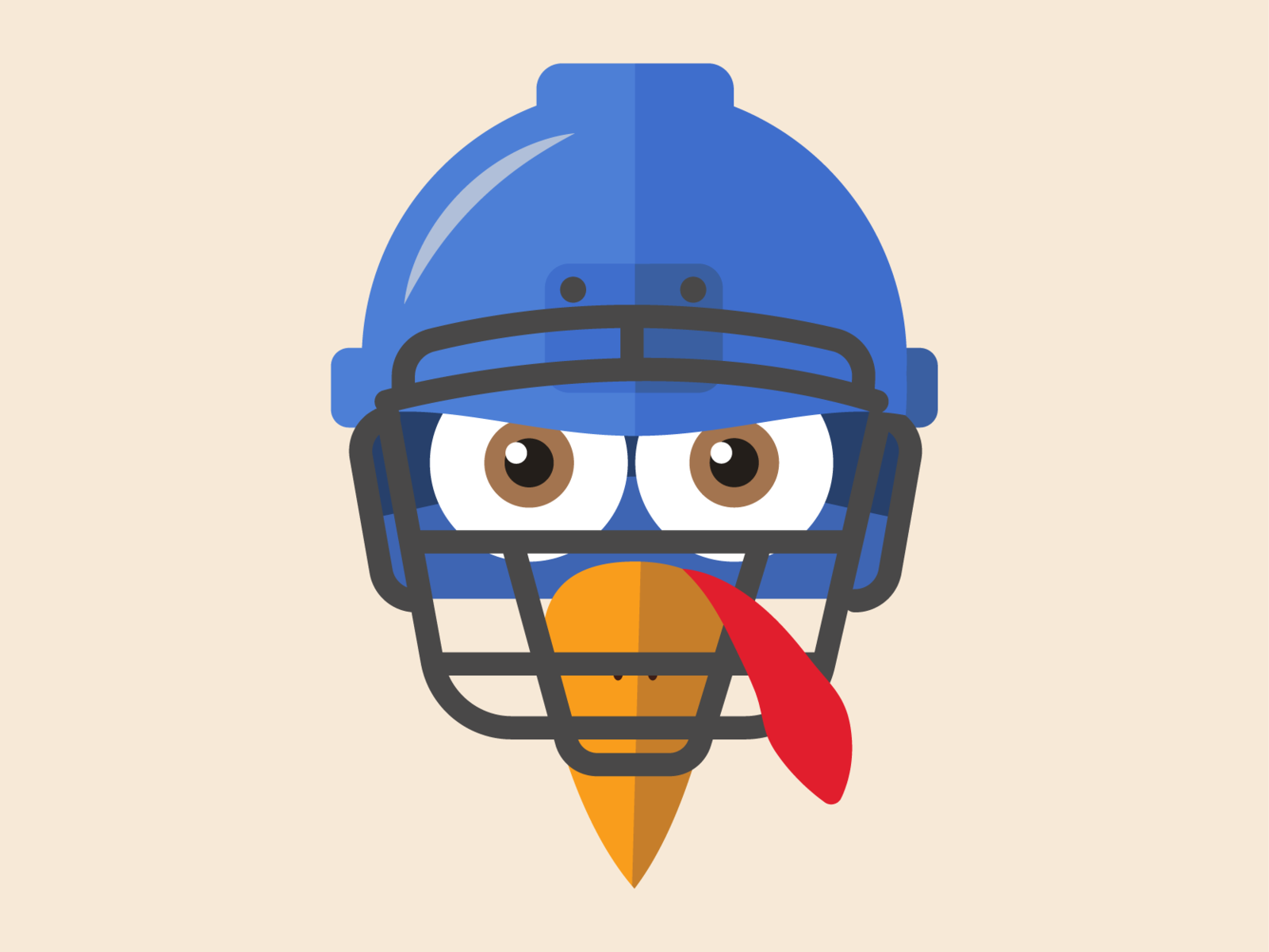 Turkey Face Football Helmet Illustration by Kristjano Monka on Dribbble